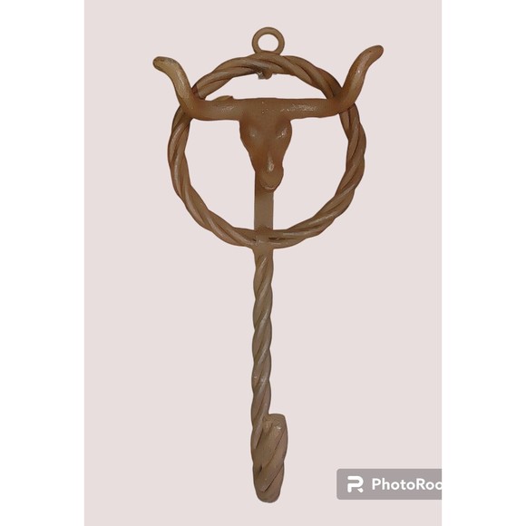 unbranded | Accents | Cast Iron Longhorn Steer Bull Head Skull Coat ...